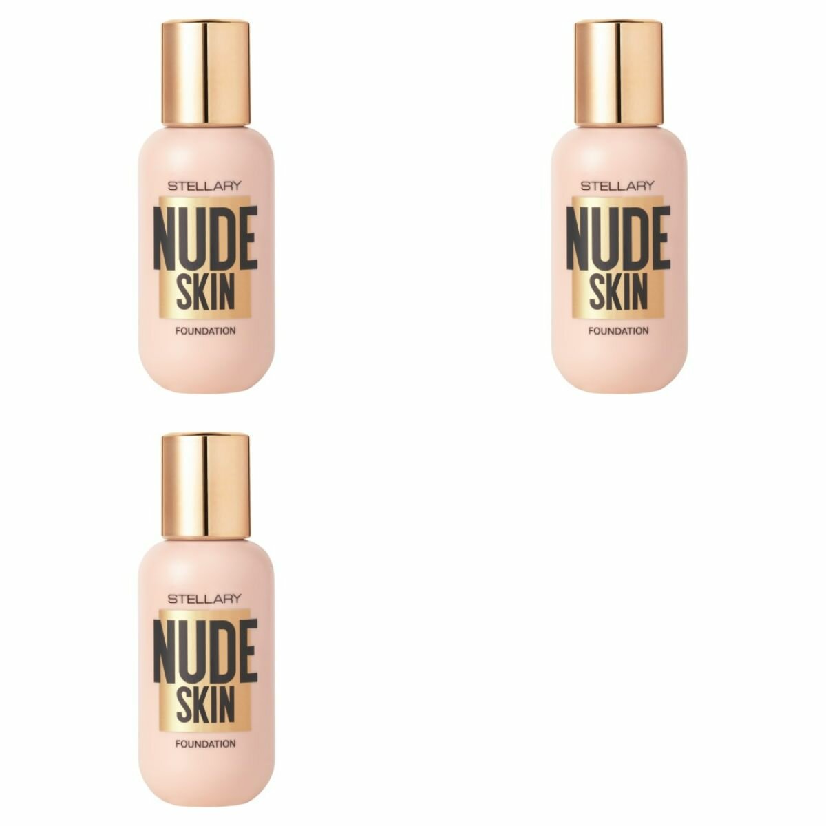 Stellary Тональный крем Perfect nude skin foundation, с эффектом идеальной кожи, тон 02, 35 мл, 3 шт //