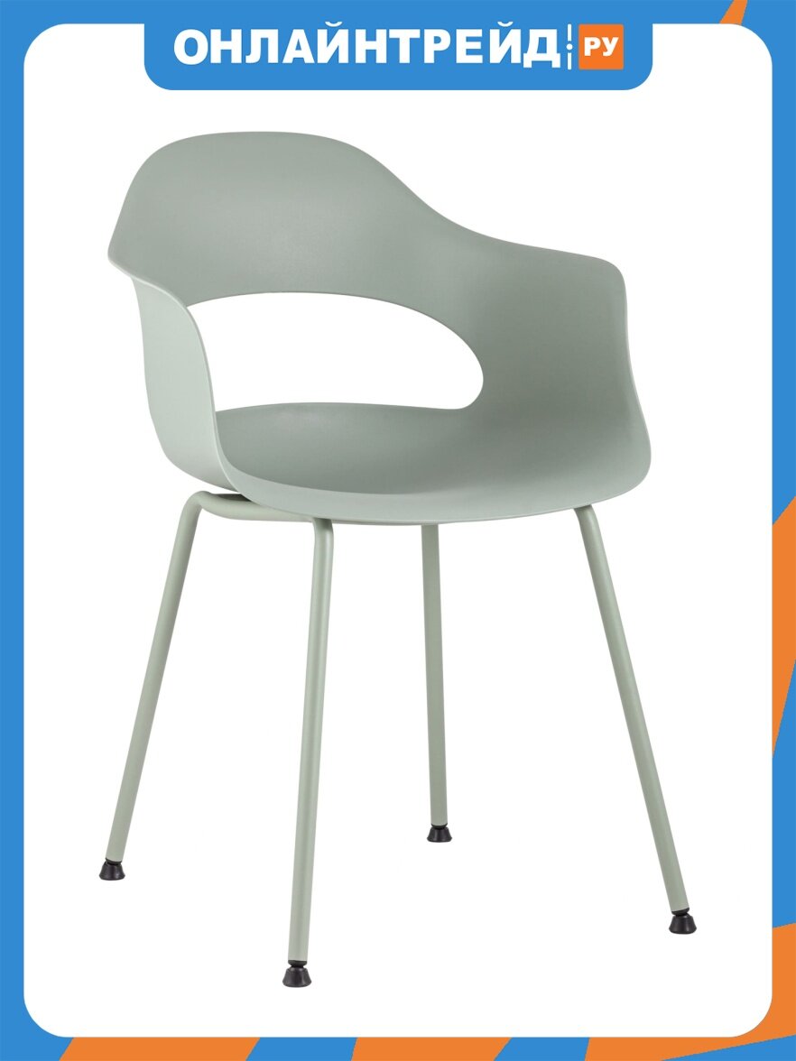 Стул обеденный Stool Group Lady, пластик серо-зеленый