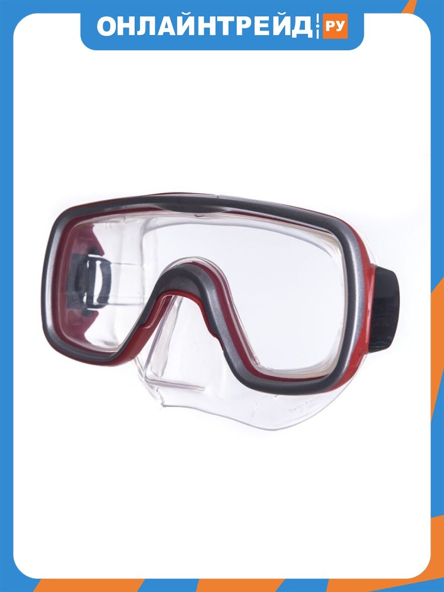 Маска Salvas Geo Sr Mask, для плавания арт. CA175S1RYSTH, закален. стекло, силикон, размер: Senior, красный