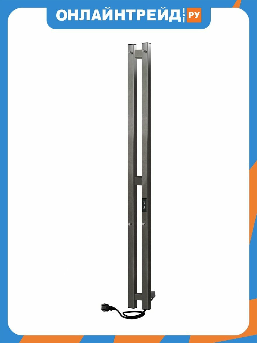 Полотенцесушитель Indigo® Style PRO (electro) 120/10 (скр. монтаж, унив. подкл. R/L, Graphite Metallic) INDIGO