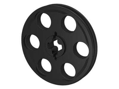 Technic Wedge Belt Wheel (Pulley), 4185 Black U