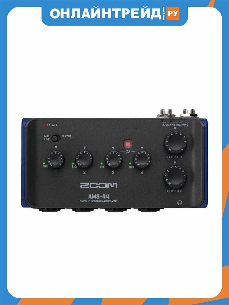 Аудиоинтерфейс Zoom AMS-44, для музыки и стриминга