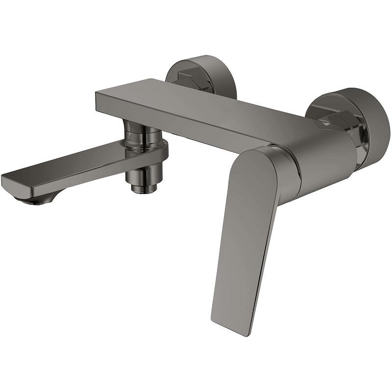 Смеситель для ванны Haiba HB533-3 HB60533-3 пепельный, рычажное управление, латунь