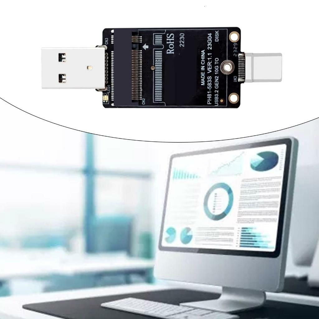 Адаптер M.2 в USB Type-C для NVMe SSD, 10 Гбит/с — фото 1