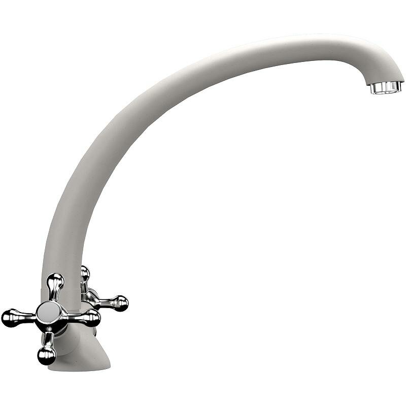 Смеситель для кухни Ulgran Classic U-013-331 белый, вентильный, латунь