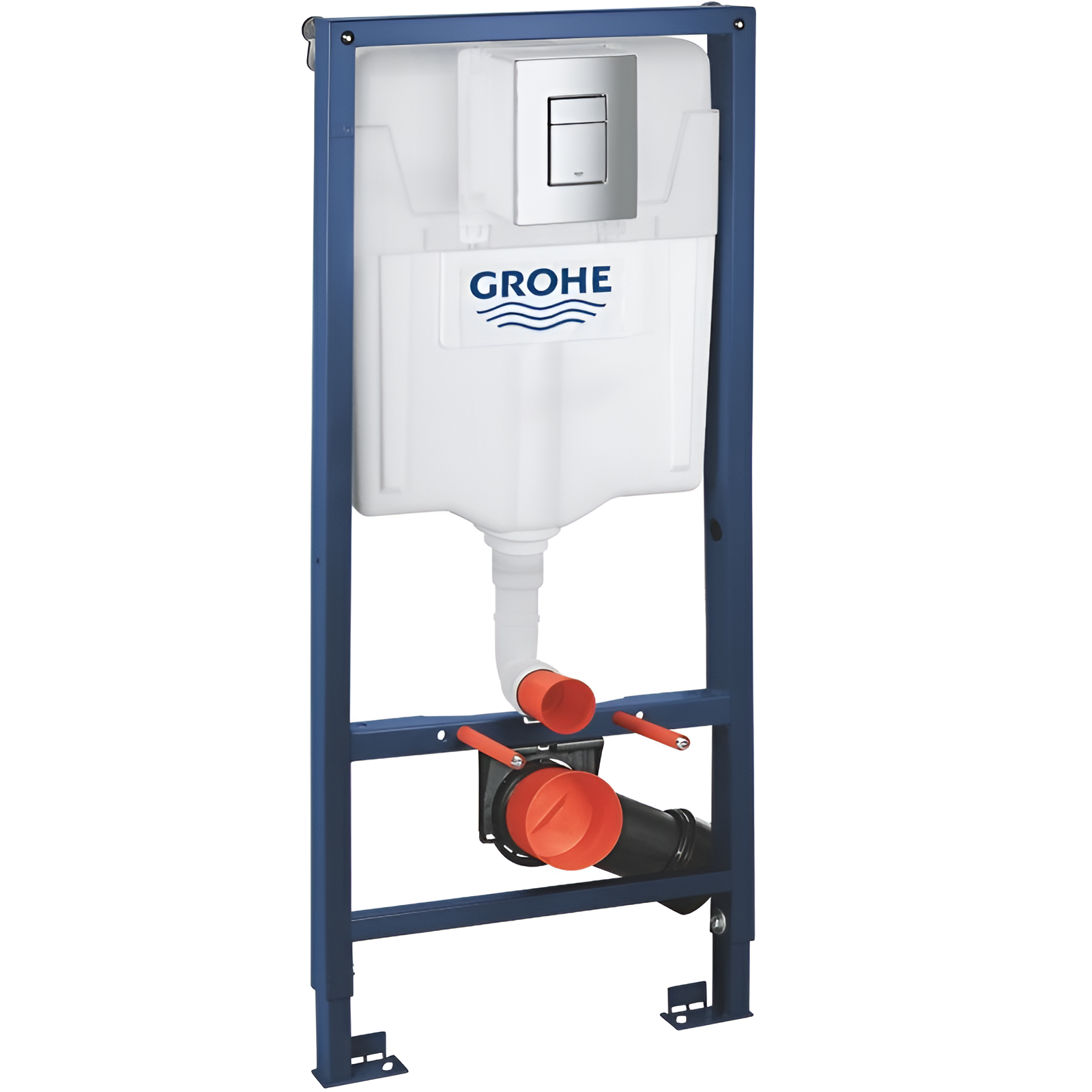 Инсталляция рамная Grohe 38772001 для унитаза, с бачком, кнопка смыва, хром, 50x113 см