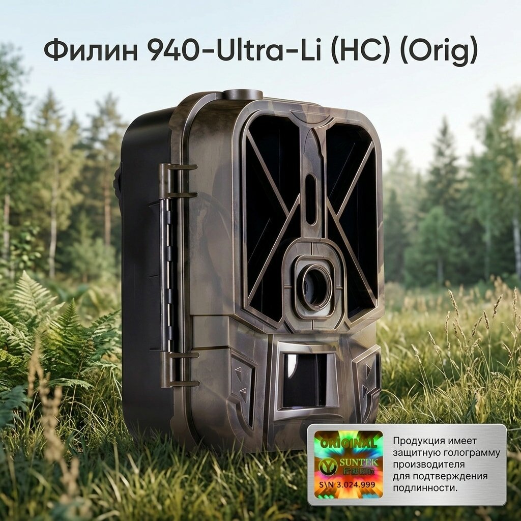 Уличная 4К/4G фотоловушка Филин 940-UltraLi(HC) с СИМ картой