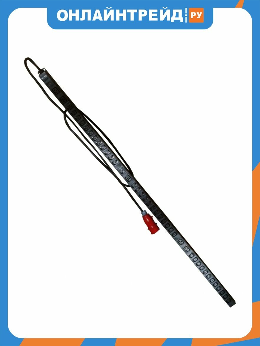 Блок розеток Lanmaster TWT-PDV3-6x36-16A 42 шт, ZeroU, 2 м