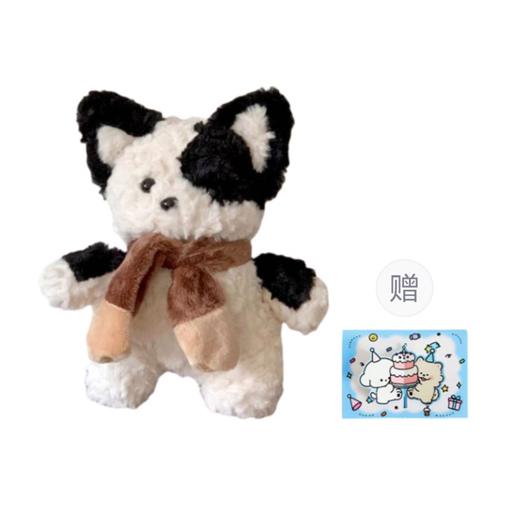 Подарочная сумка унисекс BANLI, 35 см, Black Corgi Puppy (with A Free Cake Puppy Greeting Card)