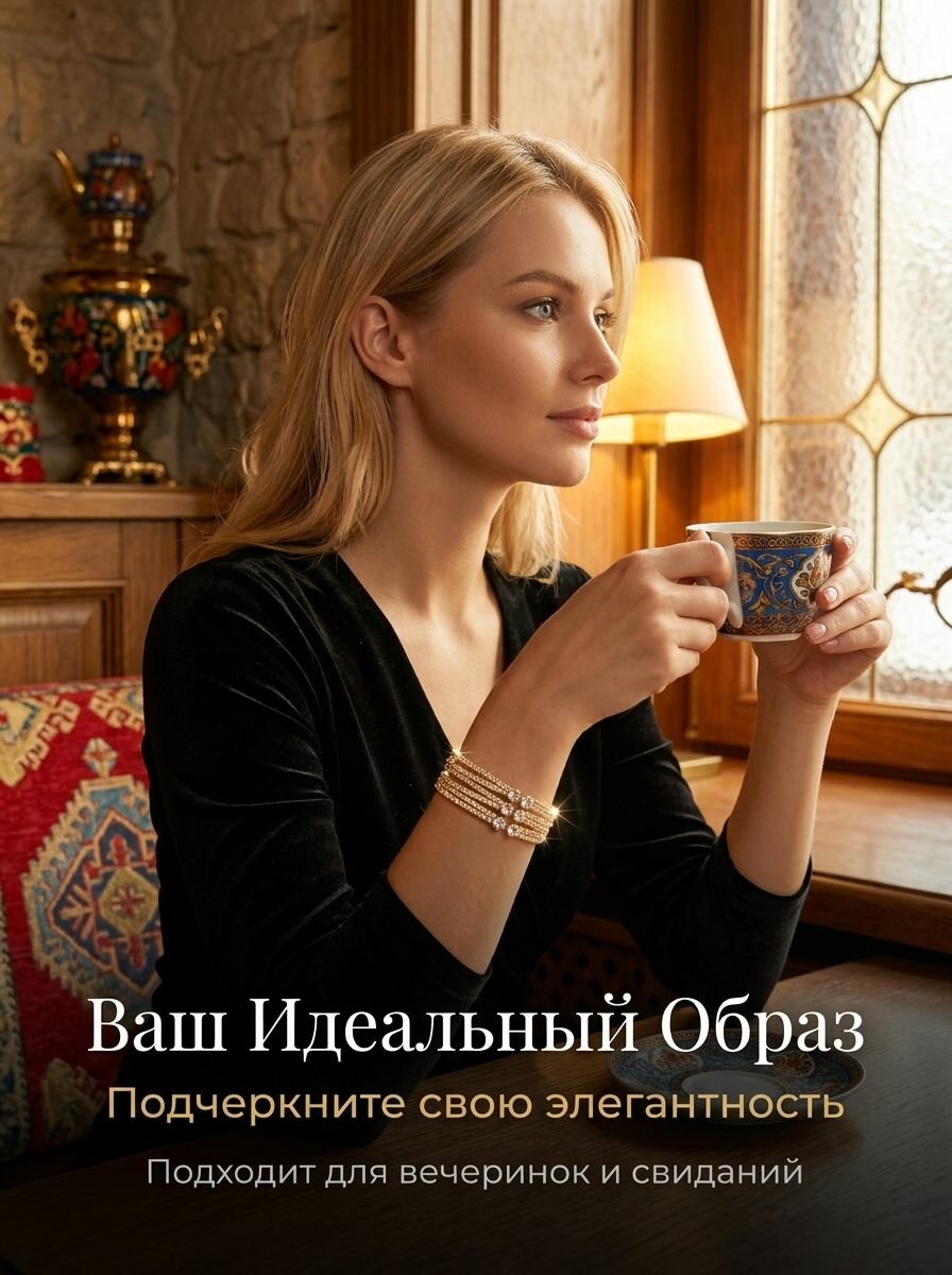 Браслет , золотой — фото 1
