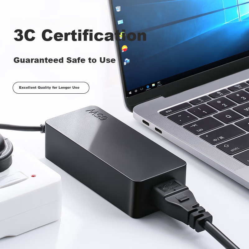 Оригинальный зарядное устройство Lenovo Type-C 65Вт 20В 3.25А для ThinkPad X1 T14 T490 Цвет：Адаптер USB-C 65Вт с