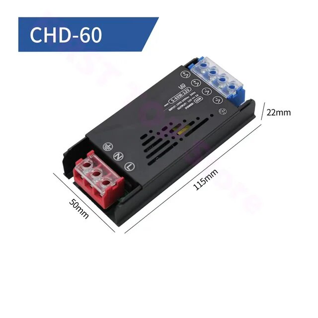 Блок питания для LED лент 12В 24В 60-400Вт 60W, 24V Volt