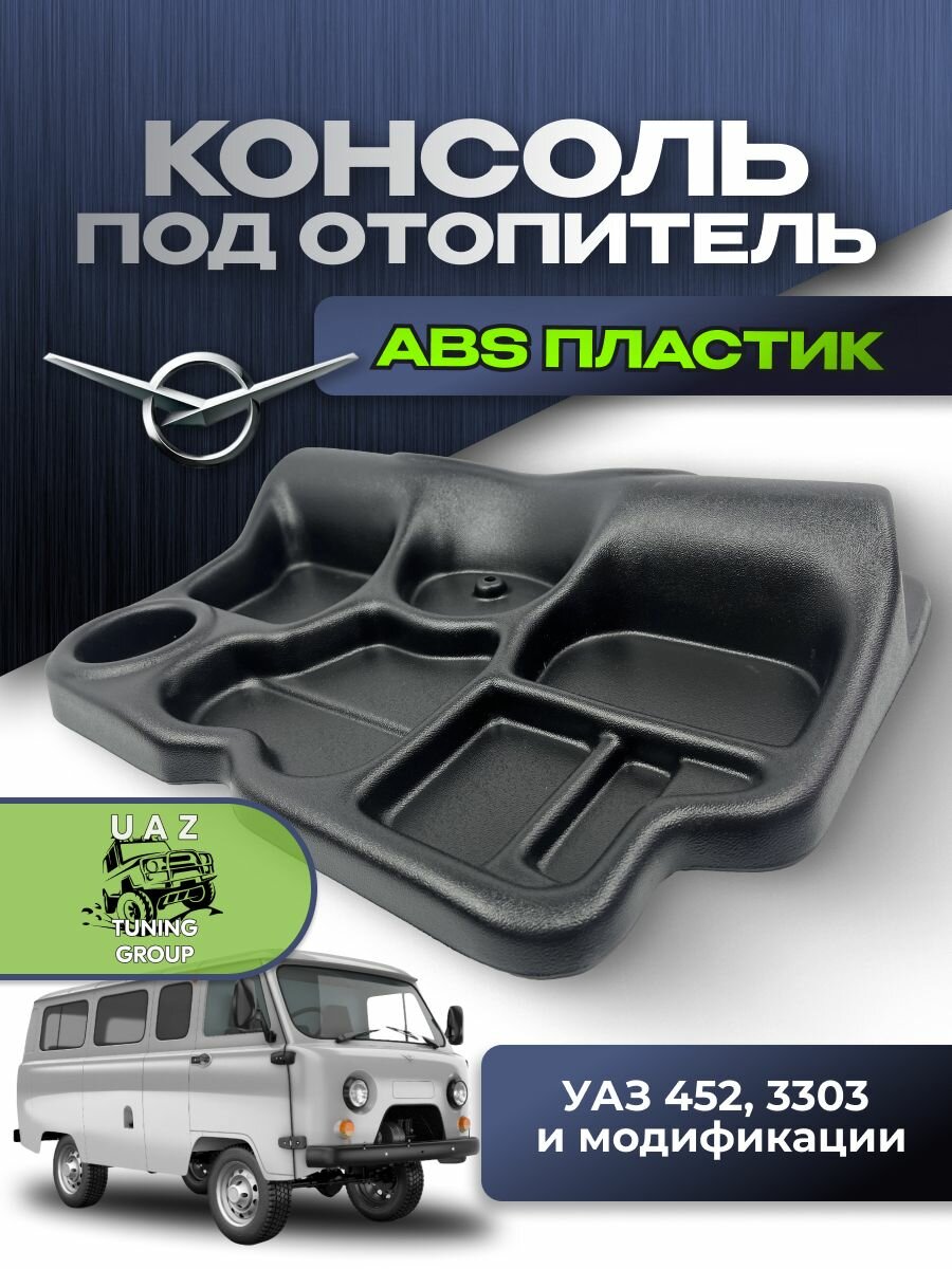 Консоль под отопитель УАЗ 452 Буханка, 3303 и их модификаций (АБС-пластик)