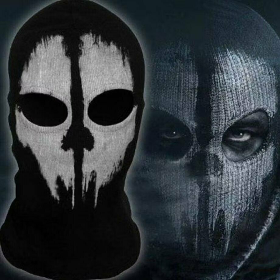 Маска Гоуста из Call of Duty, маска гоуст фейса