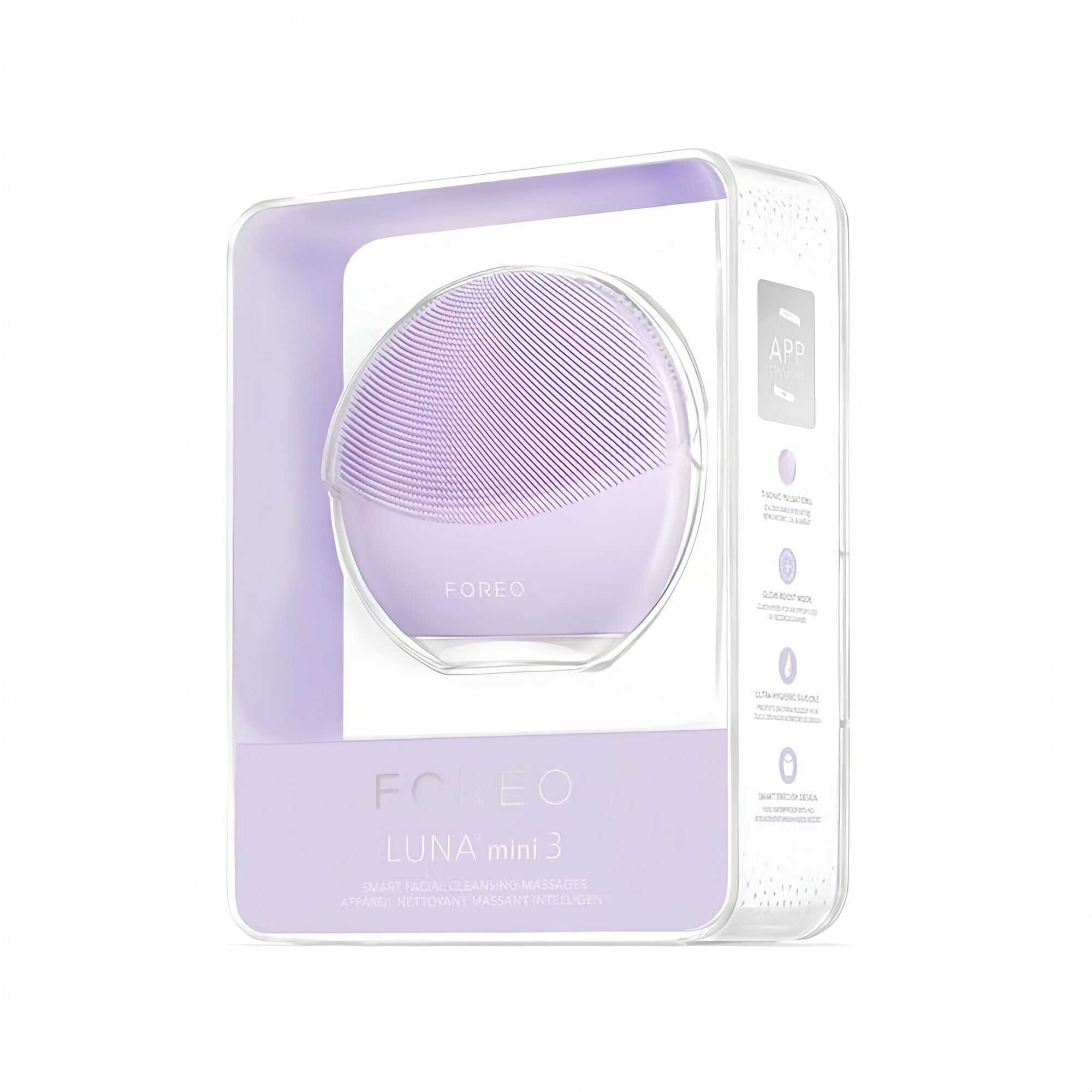 FOREO LUNA mini 3 Электрическая очищающая щеточка для лица для всех типов кожи, Lavender Purple