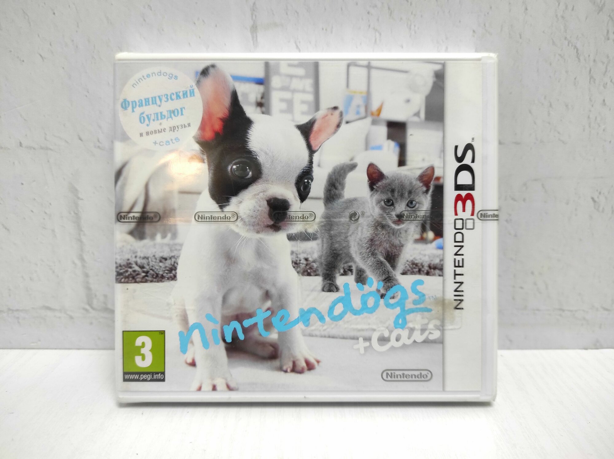 Nintendogs Cats French Bulldog and New Friends Французский бульдог и новые друзья Cats Полностью на русском Видеоигра на картридже 3DS