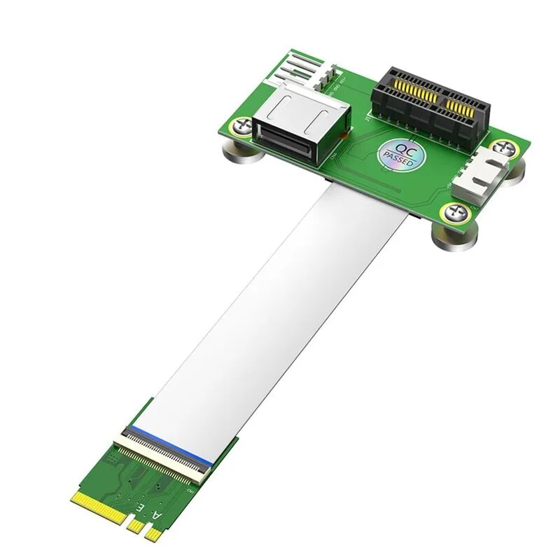 NGFF M.2 Key A/E - PCI-E Express 1X +USB Riser Card С Кабелем FPC