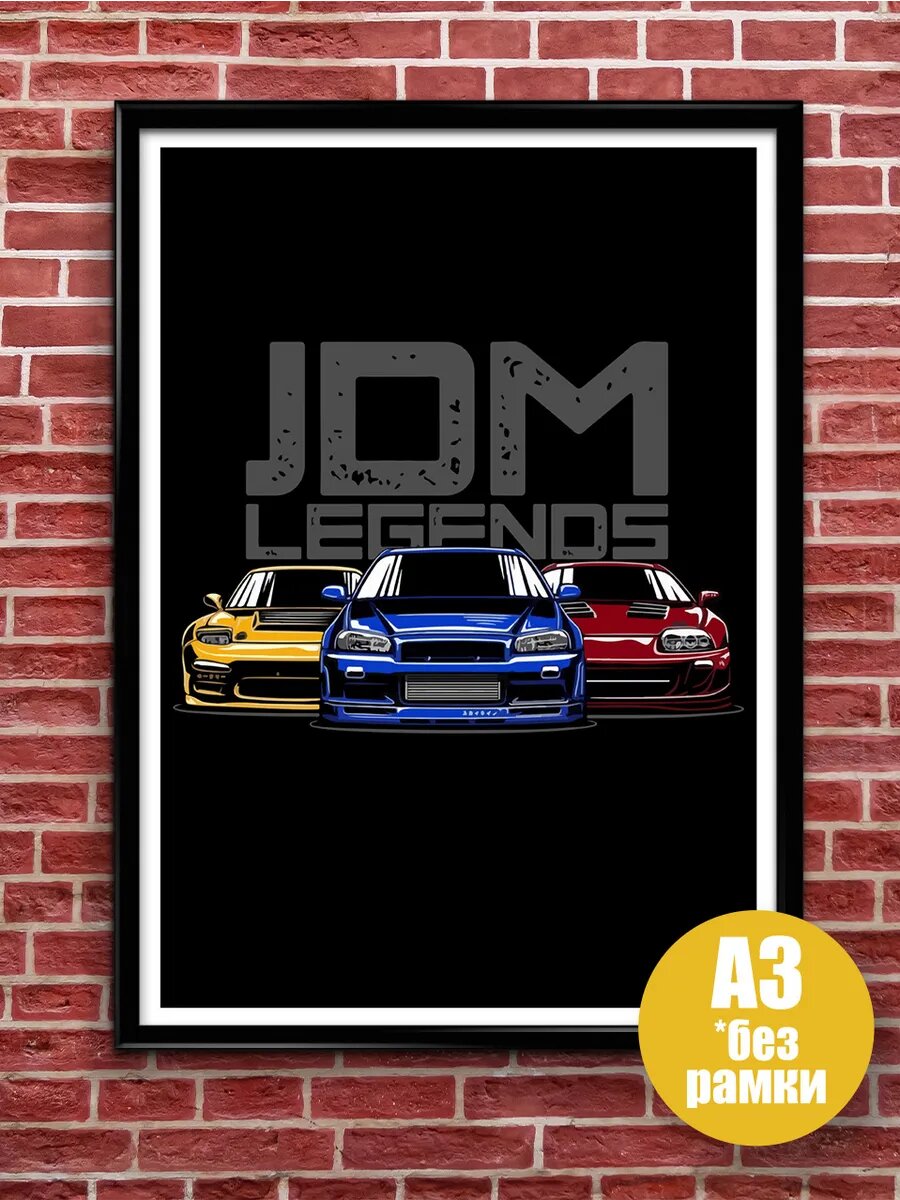 Постер от "jojomojo" интерьерный JDM, А3 (297*420), без рамы, глянцевая бумага