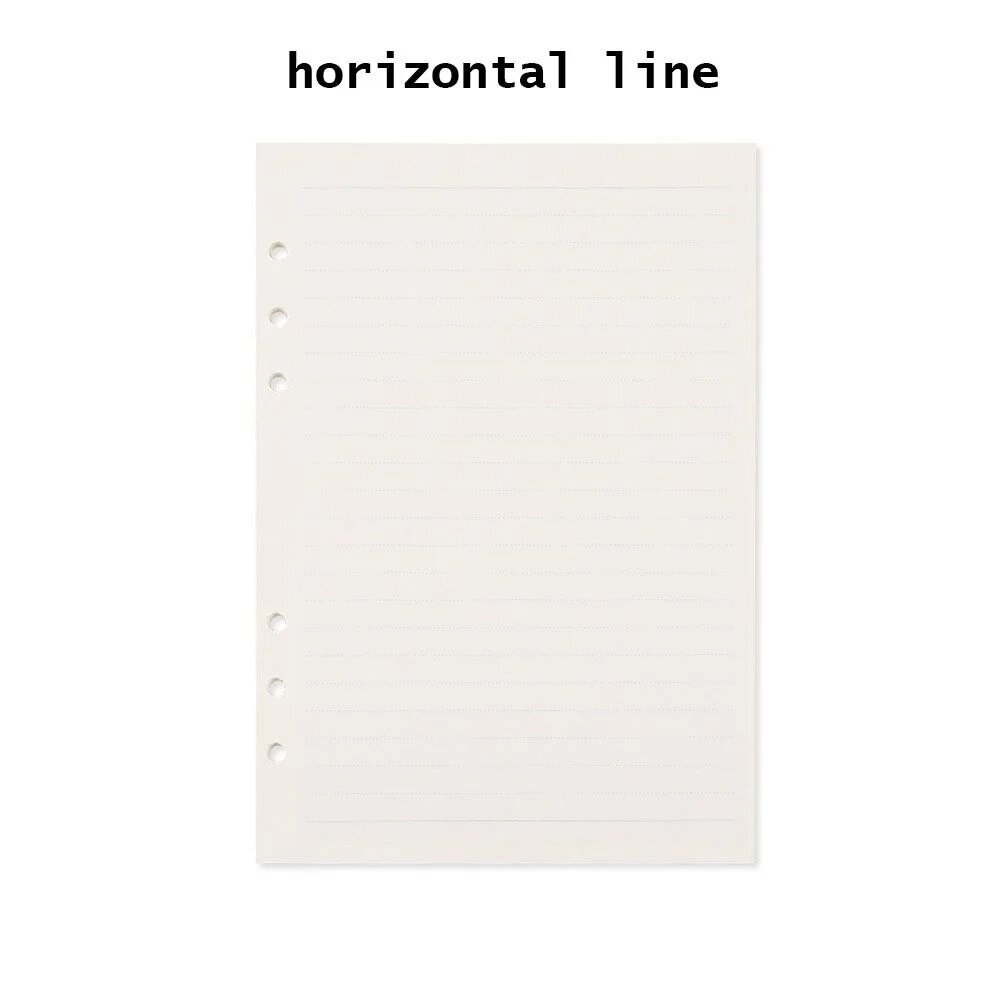 Внутренние страницы для блокнота А5/А6, 45 шт, крафтовая бумага A6, horizontal line