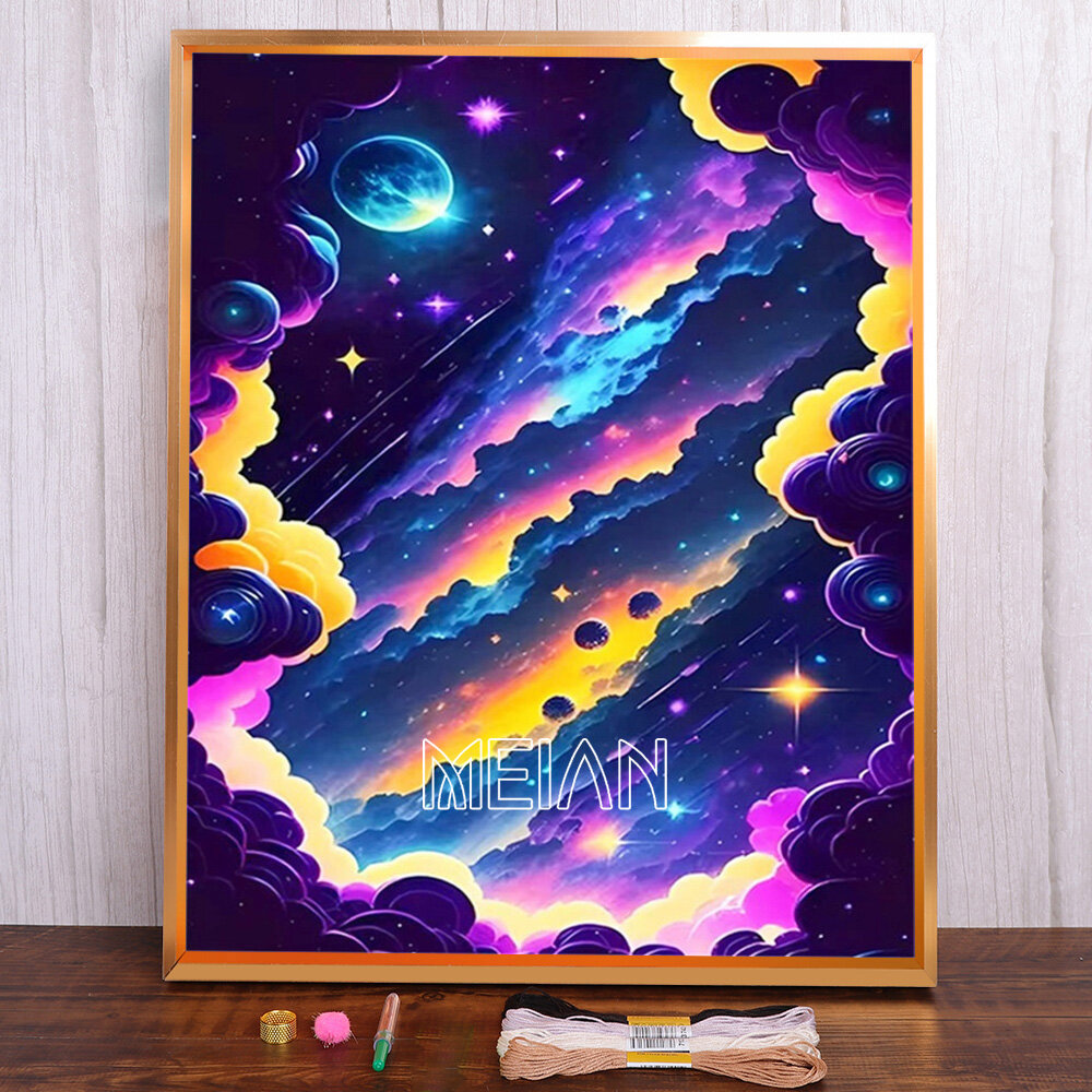 MEIAN Набор для вышивания,30x40CM,11CT,40 цветов