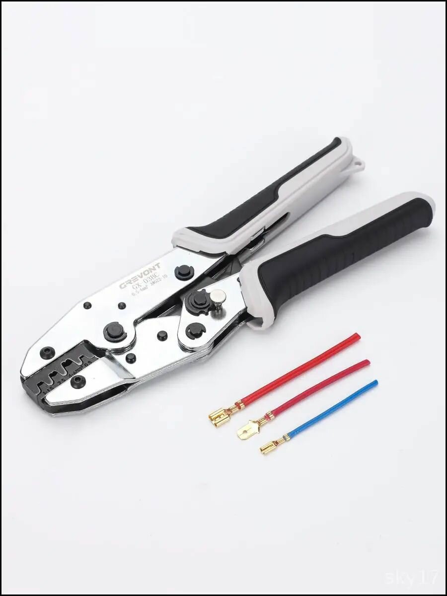 Кримпер обжимной GX-03BC / 0,5-6мм2 22-10AWG / клещи для обжима наконечников