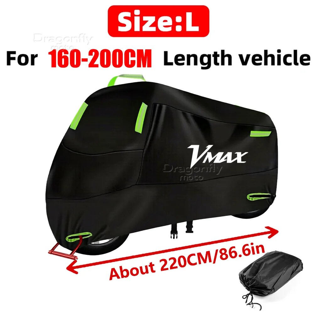 Чехол Для Мотоцикла Yamaha VMAX V-MAX V MAX 1200 1985-2008, Водонепроницаемый, С Защитой От L