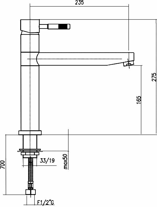 Смеситель для кухни Fiore Xenon, 44WH5451, белый