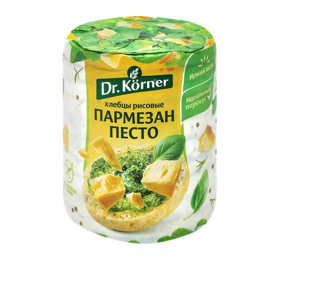 Dr. Korner Хлебцы Рисовые с песто и пармезаном, 80г