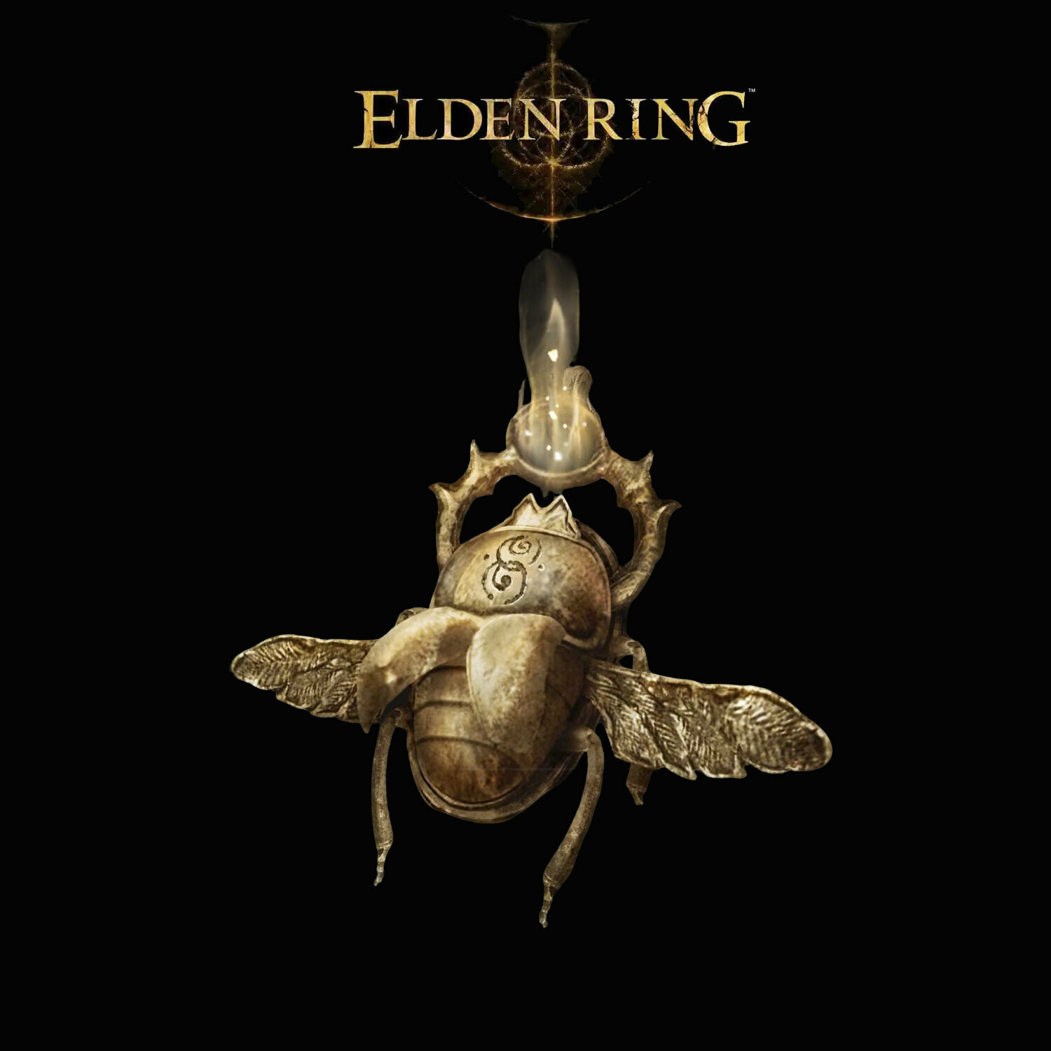 Коллекционная подвеска Elden Ring — Талисман Золотого/Серебряного Скарабея, Медный аксессуар для фанатов игры