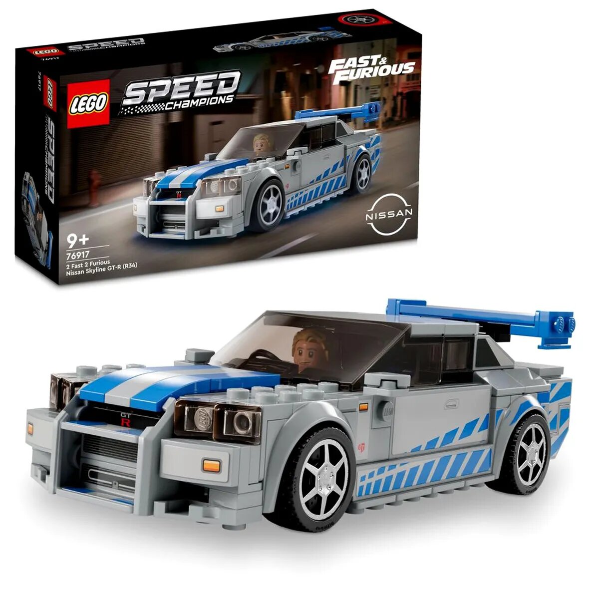 Конструктор LEGO Speed Champions 76917 Двойной Форсаж: Nissan Skyline GT-R (R34), 319 дет.