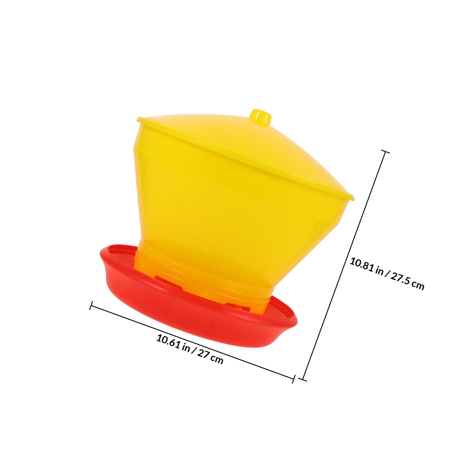 Кормушка Для Птиц Желтая Из Прочного Материала ПП Объем 27.50X27.50X27.00Cm