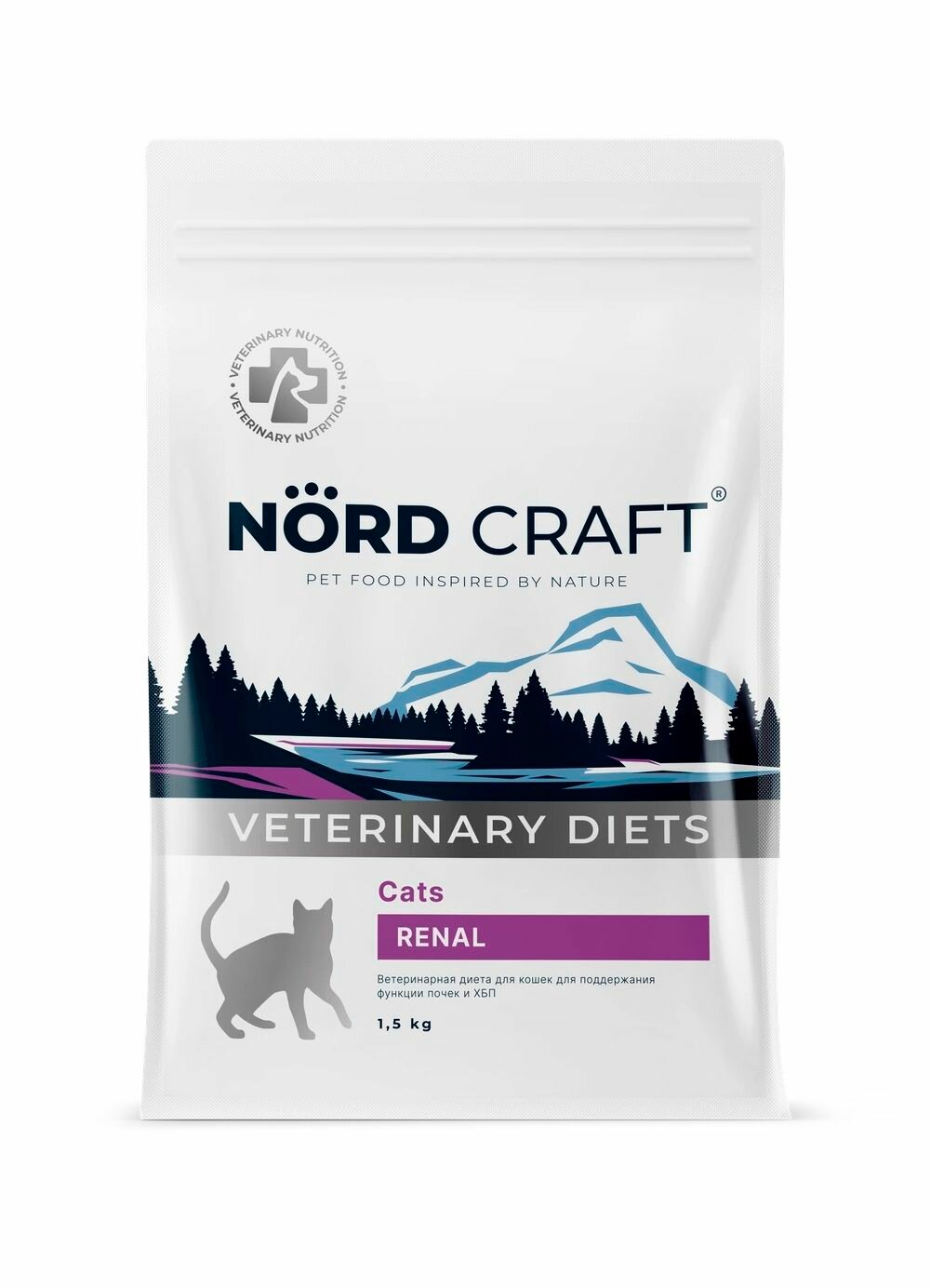 NORD CRAFT Корм сухой Cats Renal для кошек для поддержания функции почек и ХБП, 1500 гр