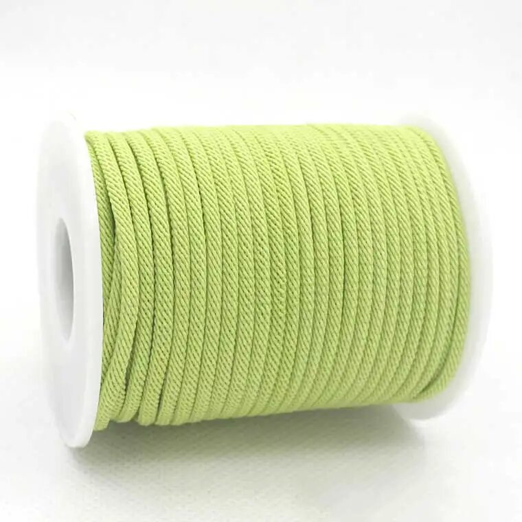 Миланская нить нейлон 2 мм 2,5 мм 3 мм 28 цветов Зеленый, 2.5mm 17m, matcha green