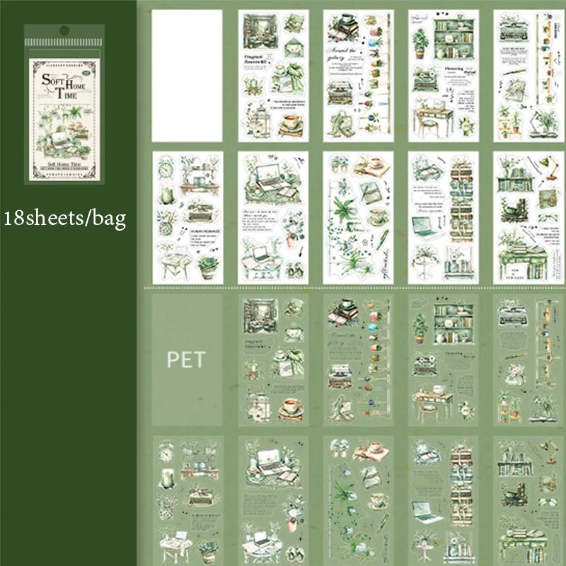 Наклейки для скрапбукинга Mr. Paper, зеленый, S26109-6