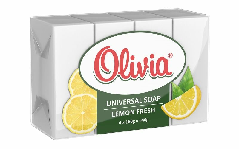 Оливиа Мыло универсальное, твердое Лимоный фреш, 640г (4х160гр)