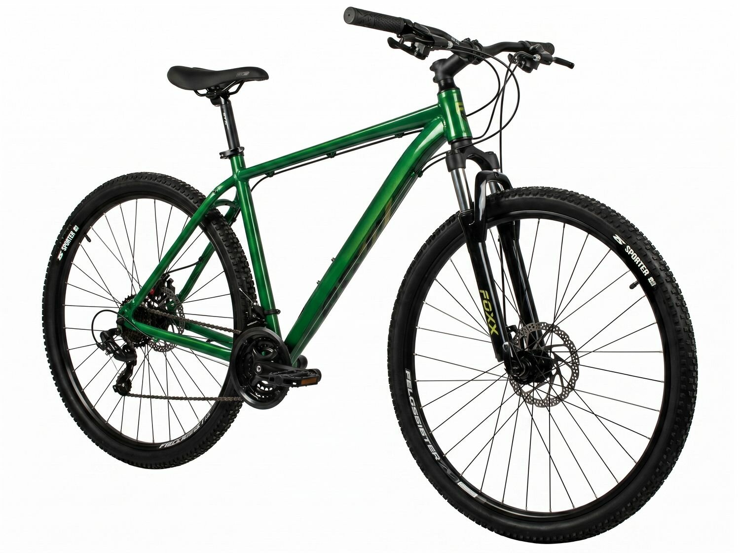 Велосипед FOXX 29" CAIMAN зеленый, сталь, размер 18