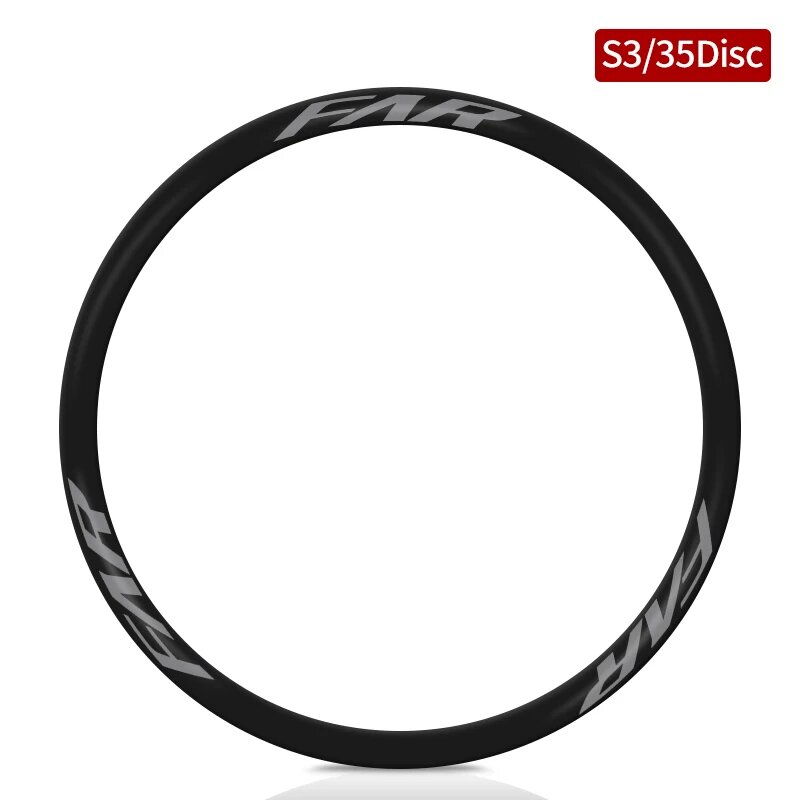 Велосипедные наклейки на колеса FAR S3/35Disc, 35Dmatte silver gray