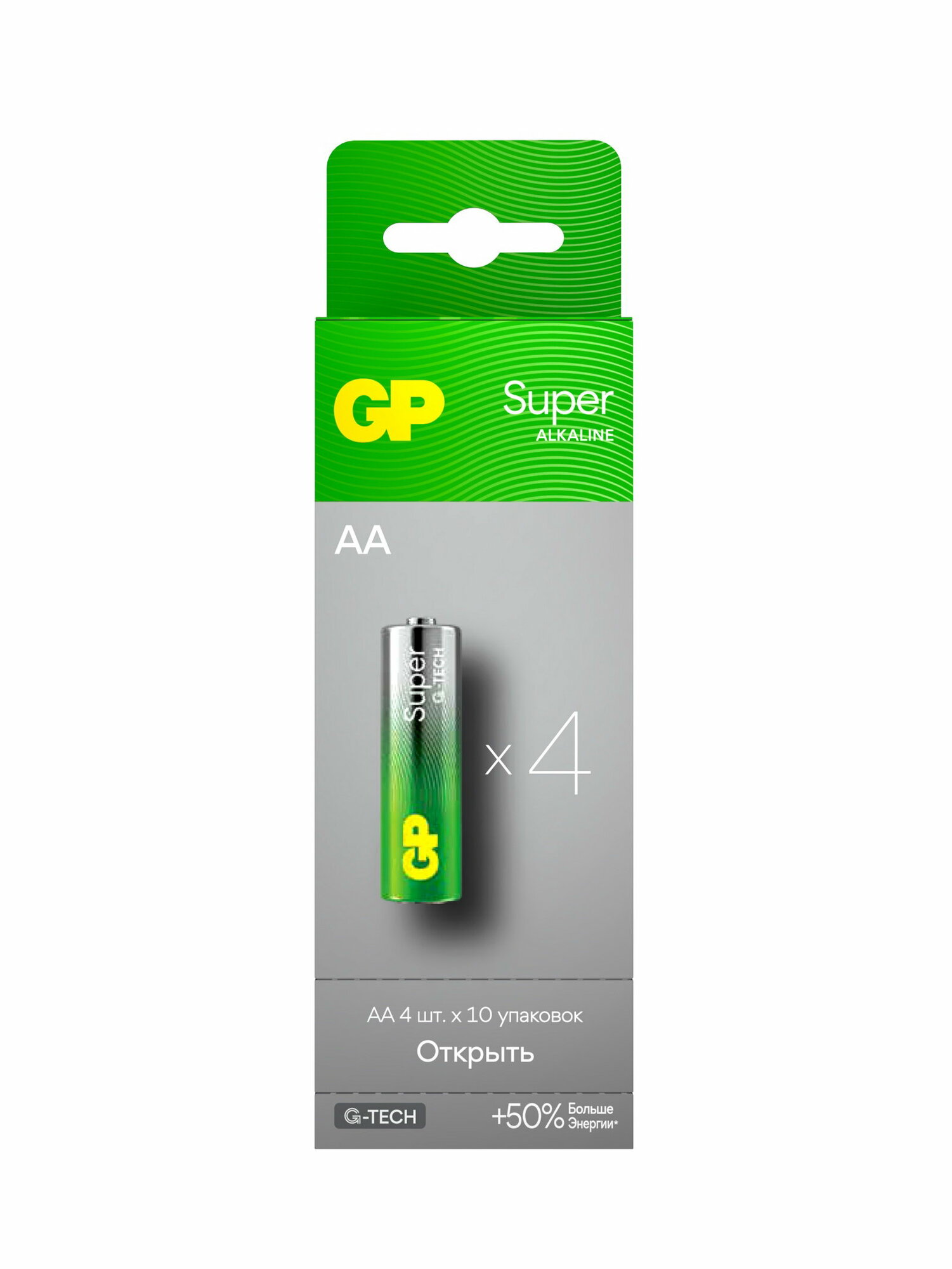 Батарейка алкалиновая Super, AA, LR6-40BOX, 1.5 В, набор, 40 шт.