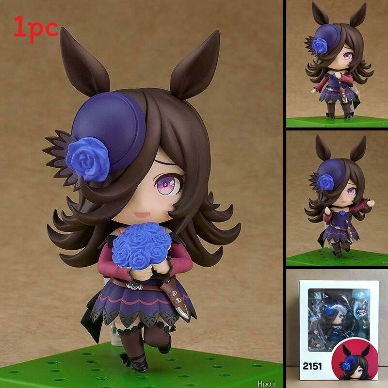 Uma musume 10см pvc подвижная игрушка с сменными лицами для коллекционеров и подарковый набор rice bath