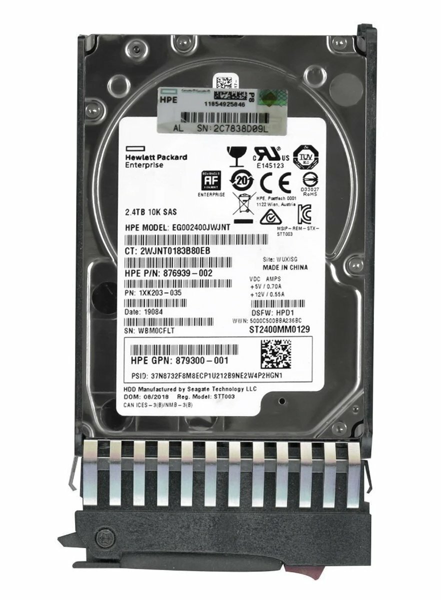 Жесткий диск HP 2,4Tb 10000 SAS 2.5" HDD 876939-002