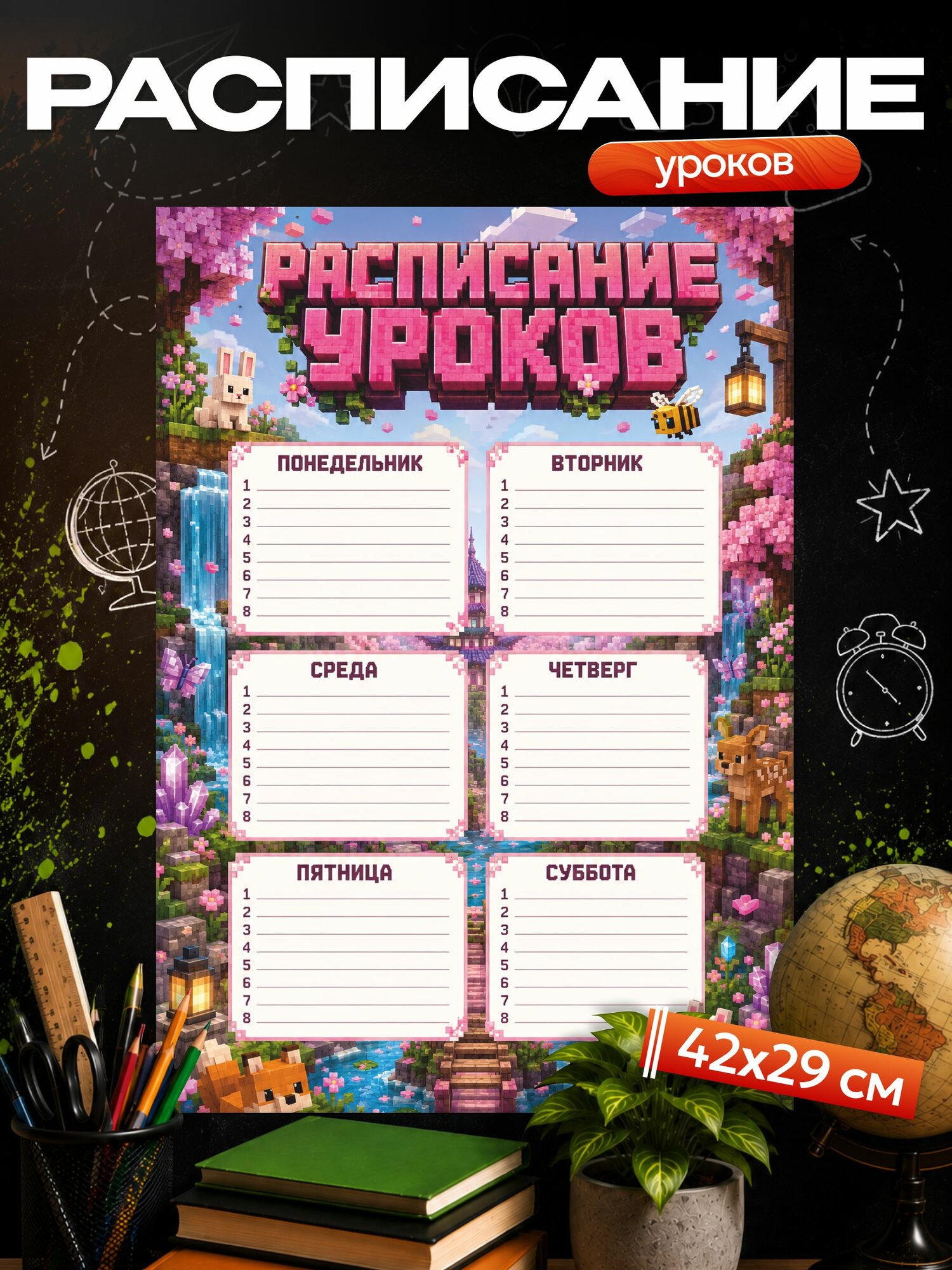 Расписание уроков Minecraft