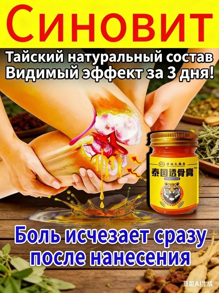 Тайский проникающий бальзам для суставов стойкий эффект