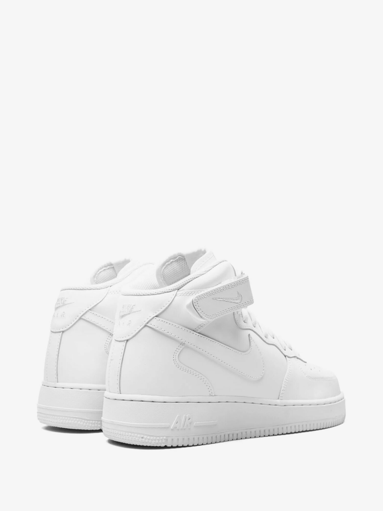 Кроссовки NIKE Air Force 1 '07 Mid, размер 9.5 US, бежевый/белый — фото 1