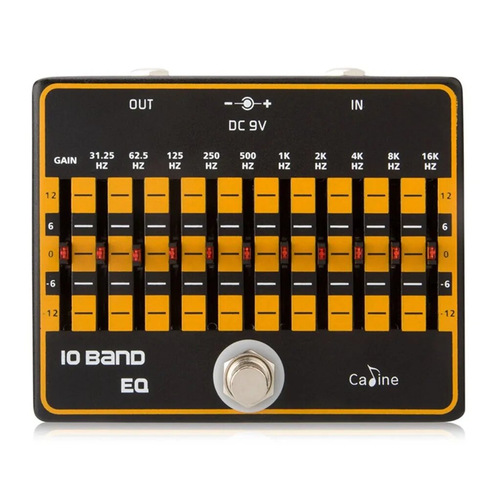 CP-24 10-полосный эквалайзер, гитарная педаль эффектов, 9 В DC, True Bypass