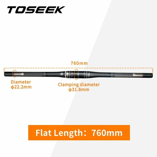 TOSEEK Руль 760mm, диаметр 22.2mm, 31.8mm