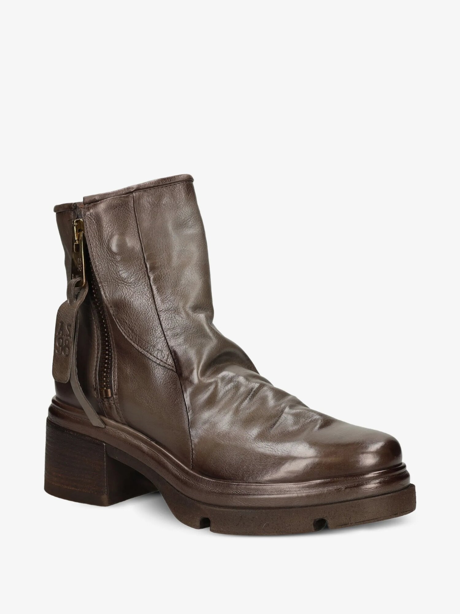 Ботинки A.S.98 Zip leather boots, размер 37, brown — фото 1