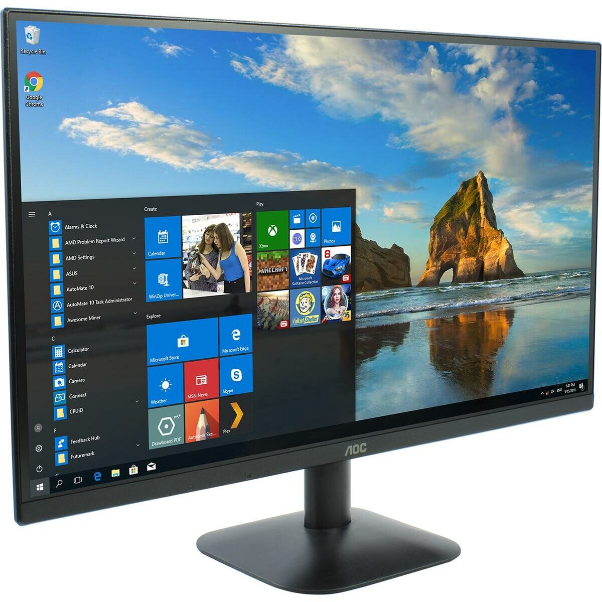 27" ЖК монитор AOC Q27B35E Black (LCD, 2560x1440, HDMI, DP)