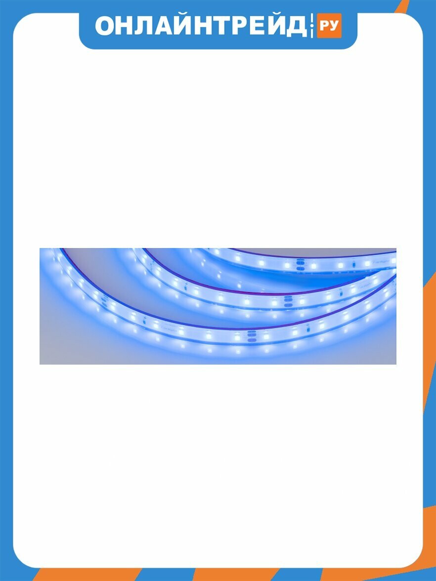 Светодиодная лента герметичная Arlight RTW-PFS-A60-11mm 24V Blue 4.8 W/m, IP68, 2835, 5m (Упаковка 5 метров)