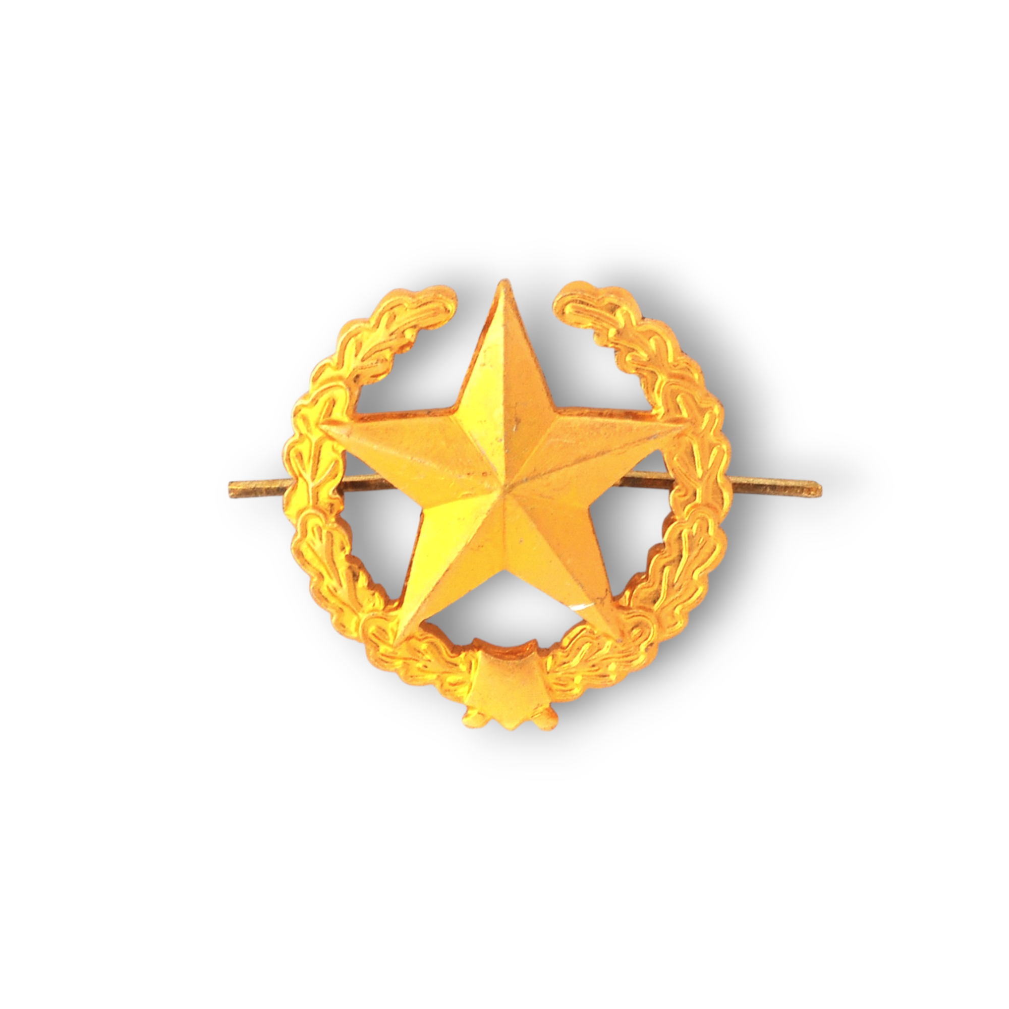 Эмблема ( Знак ) Петличная ( Петлица ) Сухопутных Войск В Венке Золотистая (Золотистый / Усики)