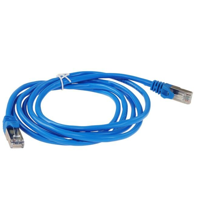 Cablexpert PP22-2M/B Патч-корд PP22-2M/B 1000G FTP 4 пары cat5E CCA molded 2м синий RJ-45 (m)-RJ-45 (m) — фото 1